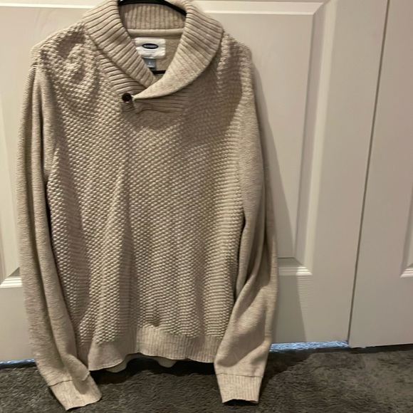 Old Navy | Sweaters | Sand Knit Mens Sweater With Button Neck | Poshmark